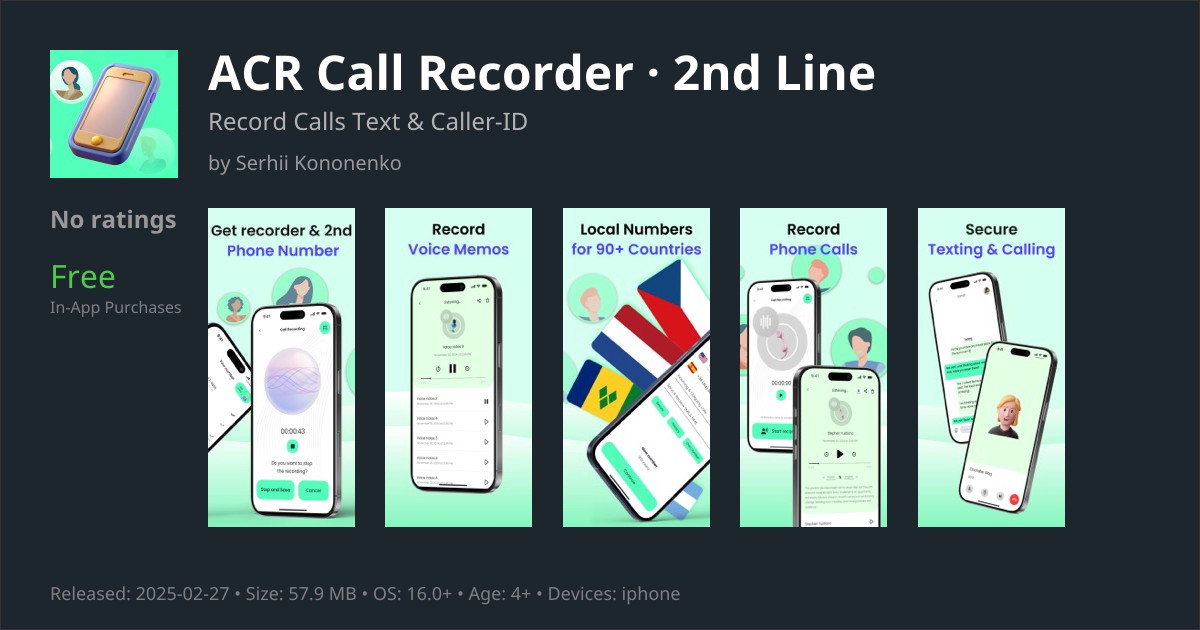 ACR Call Recorder · 2nd Line App Reviews – Features, Pricing & User Ratings