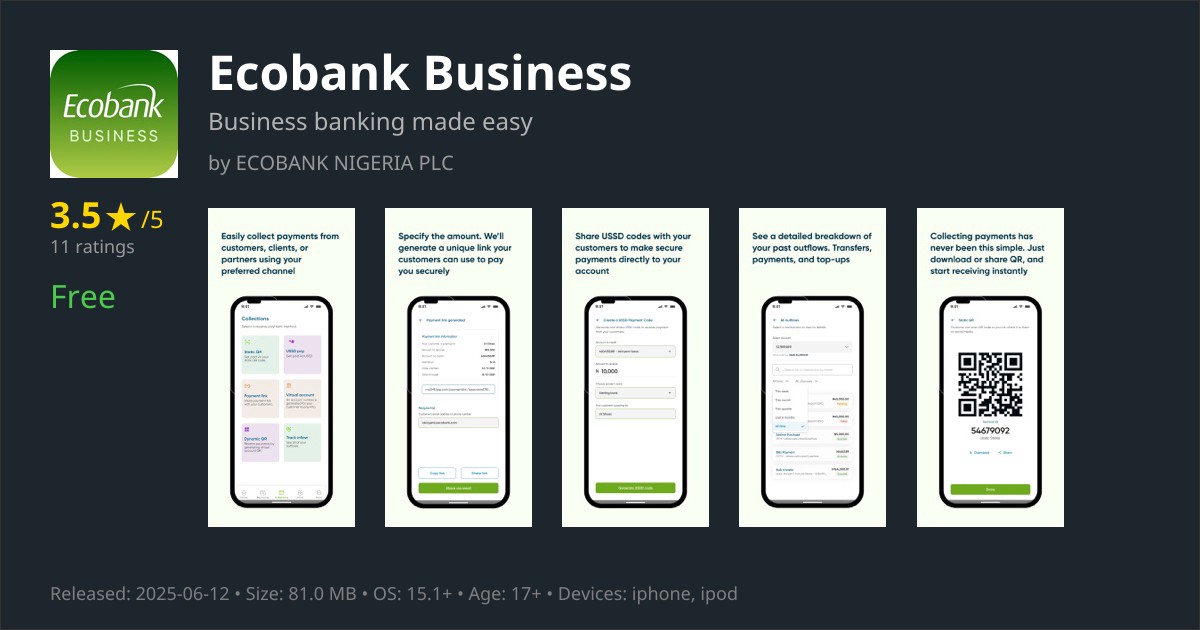 Ecobank Business App Reviews – Features, Alternatives & User Ratings