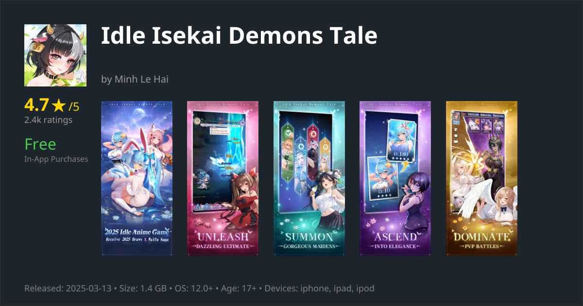 Idle Isekai Demons Tale Game Reviews – Features, Pricing & User Ratings