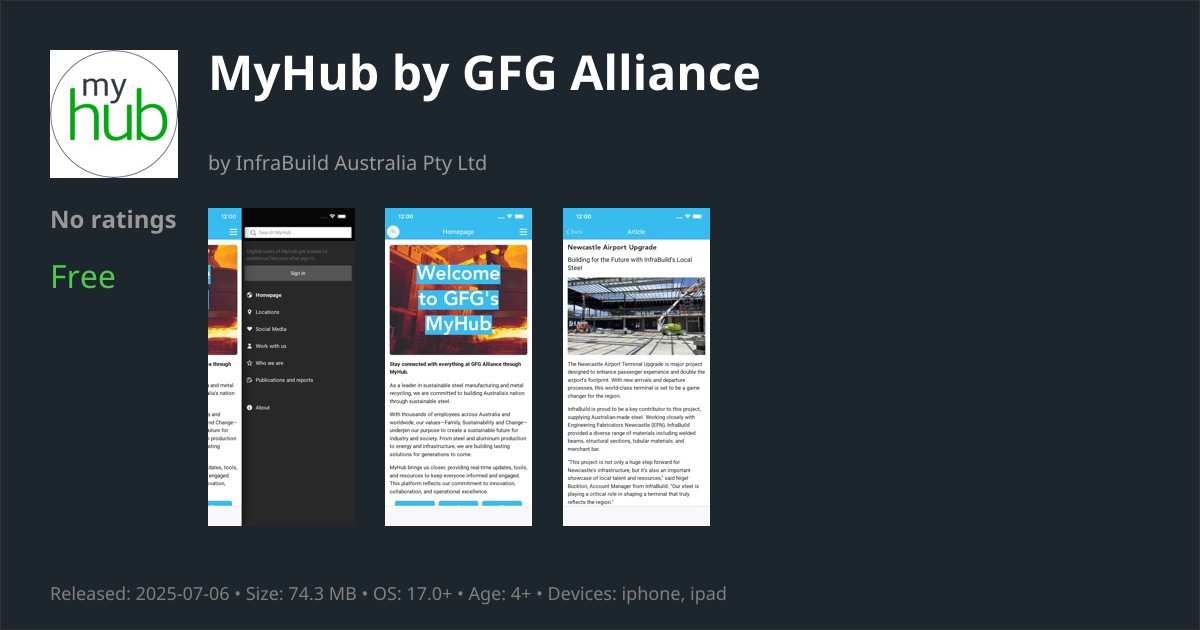 MyHub by GFG Alliance App for iPhone - Download