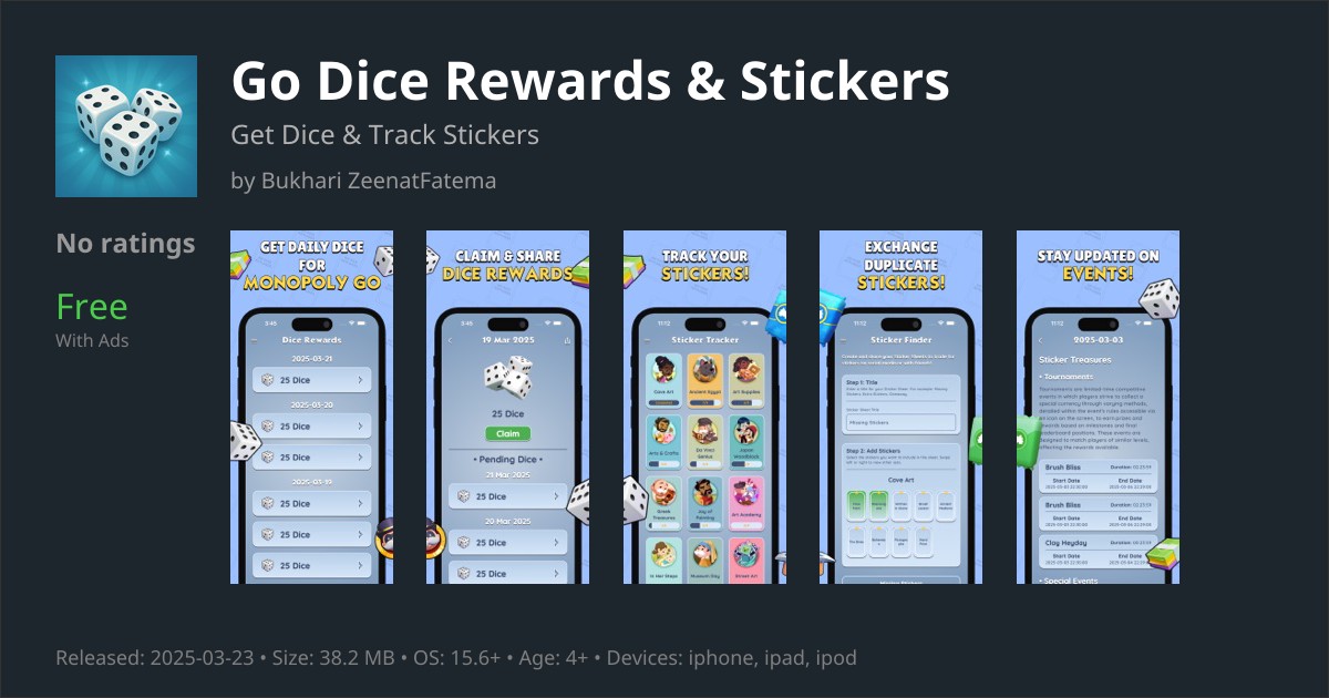 Go Dice Rewards & Stickers App Reviews – Features, Alternatives & User ...