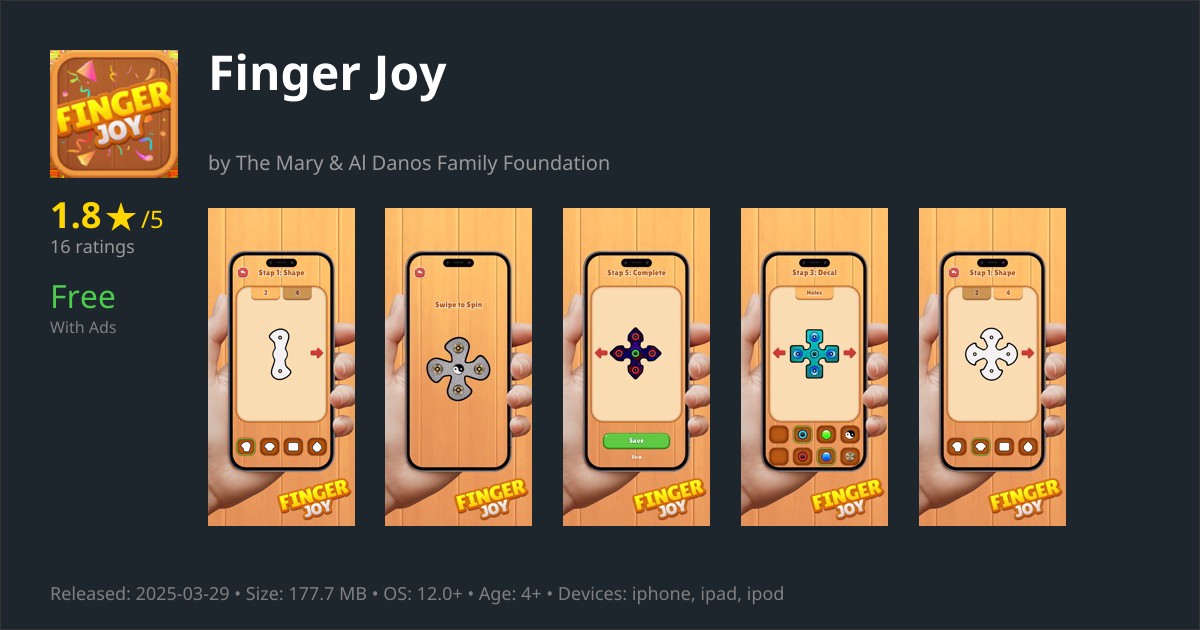 Finger Joy - Fidget Spinner Simulator & Sensory Therapy