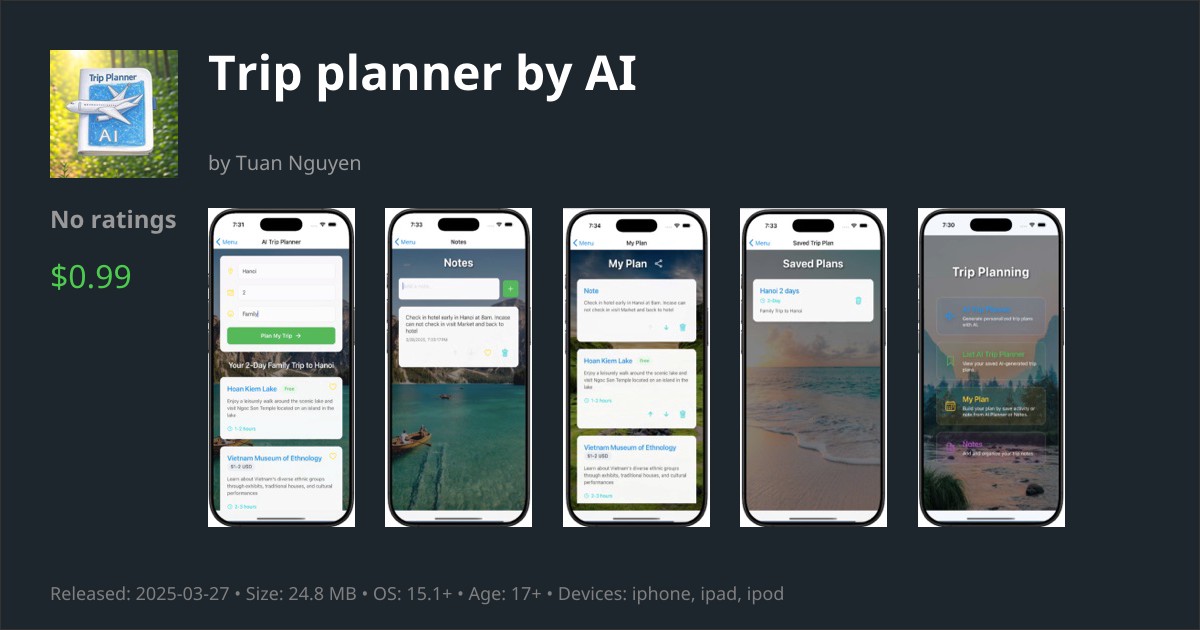 Trip planner by AI App Reviews – Features, Alternatives & User Ratings