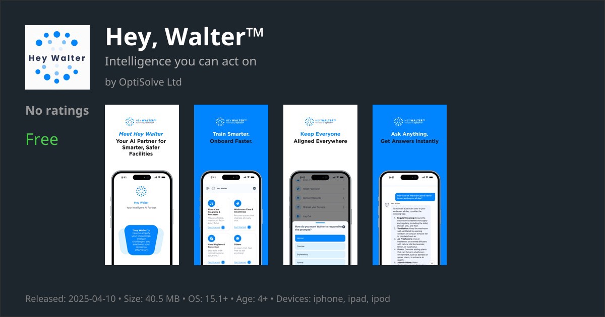 Hey, Walter™ App Reviews – Features, Alternatives & User Ratings