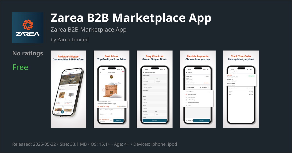 Zarea B2B Marketplace App App Reviews – Features, Alternatives & User ...