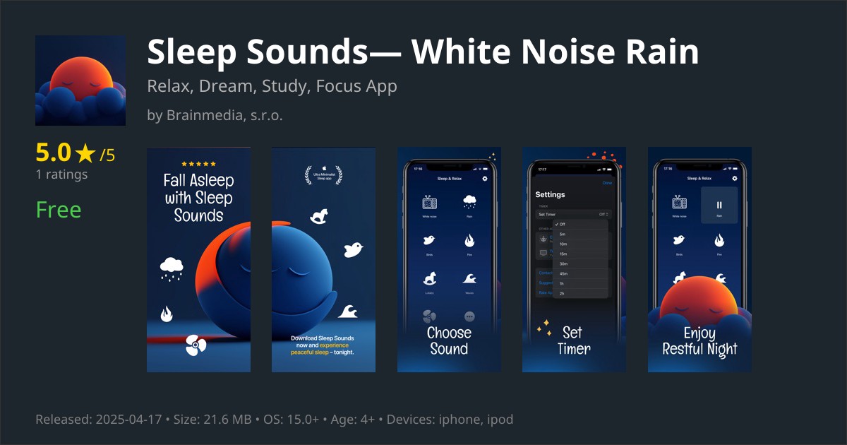 Sleep Sounds App Reviews – Features, Alternatives & User Ratings
