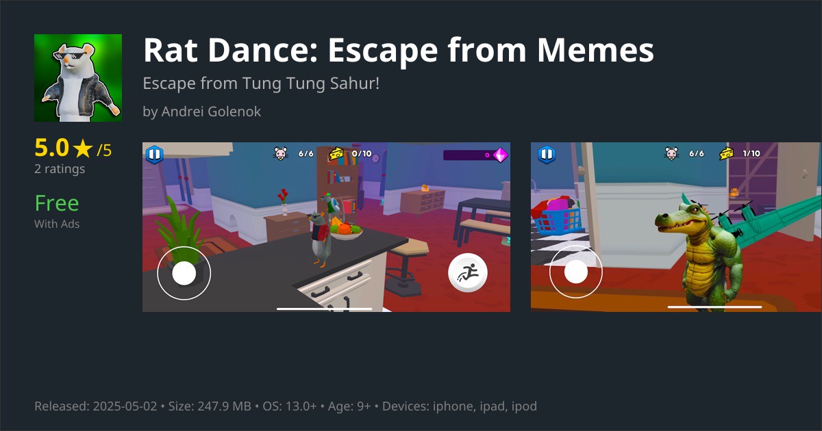 Rat Dance: Escape from Memes - Hide and Seek Game