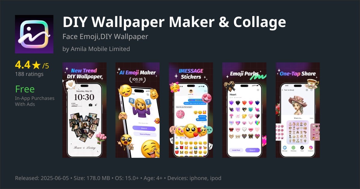 DIY Wallpaper Maker & Collage app for iPhone — Download