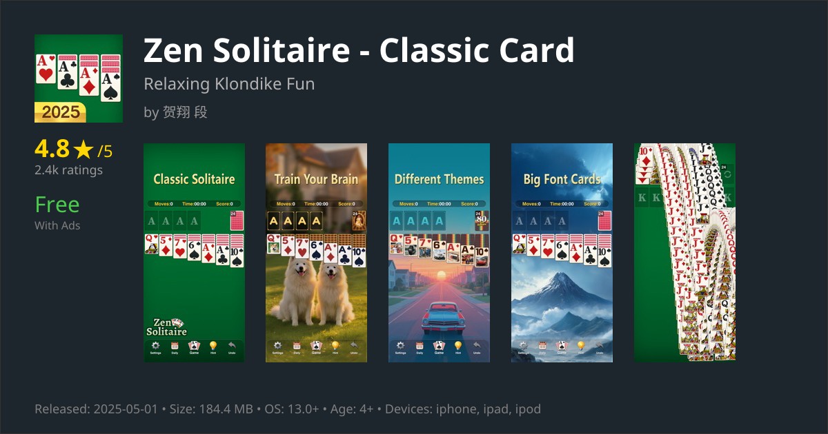 Zen Solitaire - Classic Klondike Card Game