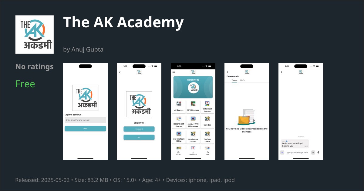 The AK Academy App for iPhone - Download