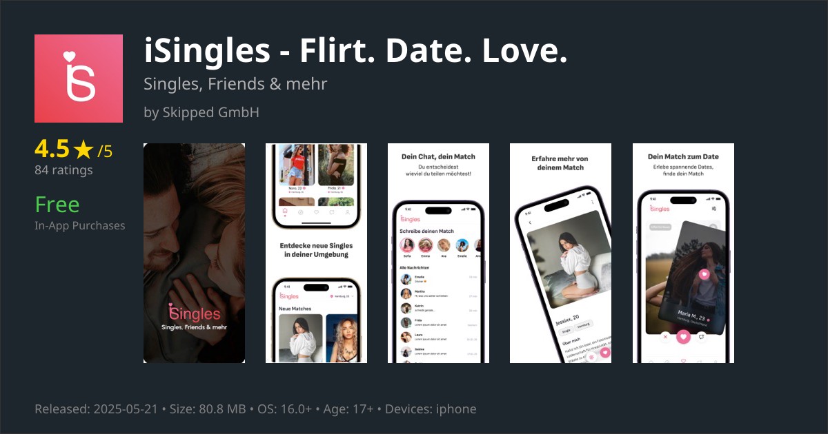 iSingles App Reviews – Features, Pricing & User Ratings