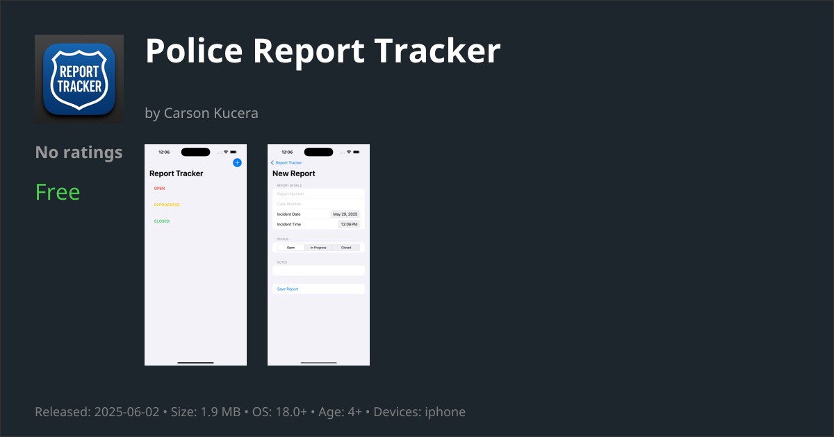 Police Report Tracker App Reviews – Features, Alternatives & User Ratings