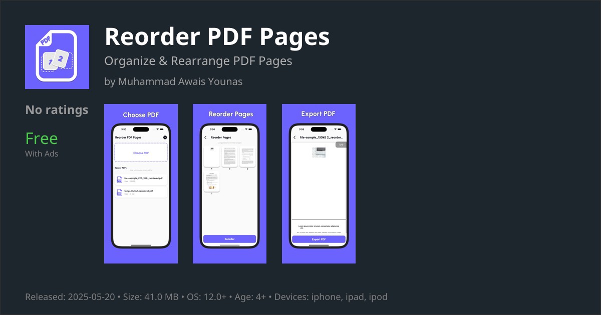 Reorder PDF Pages App Reviews – Features, Alternatives & User Ratings