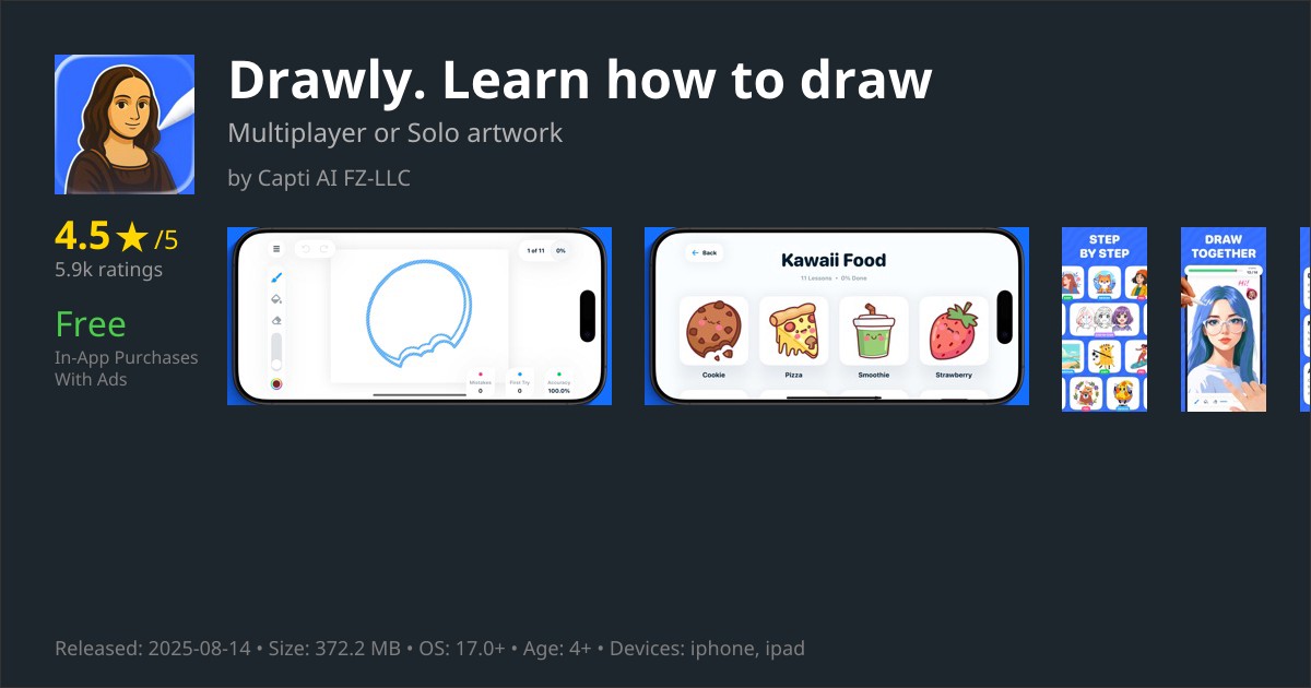 Drawly - Learn to Draw Together, Multiplayer Art