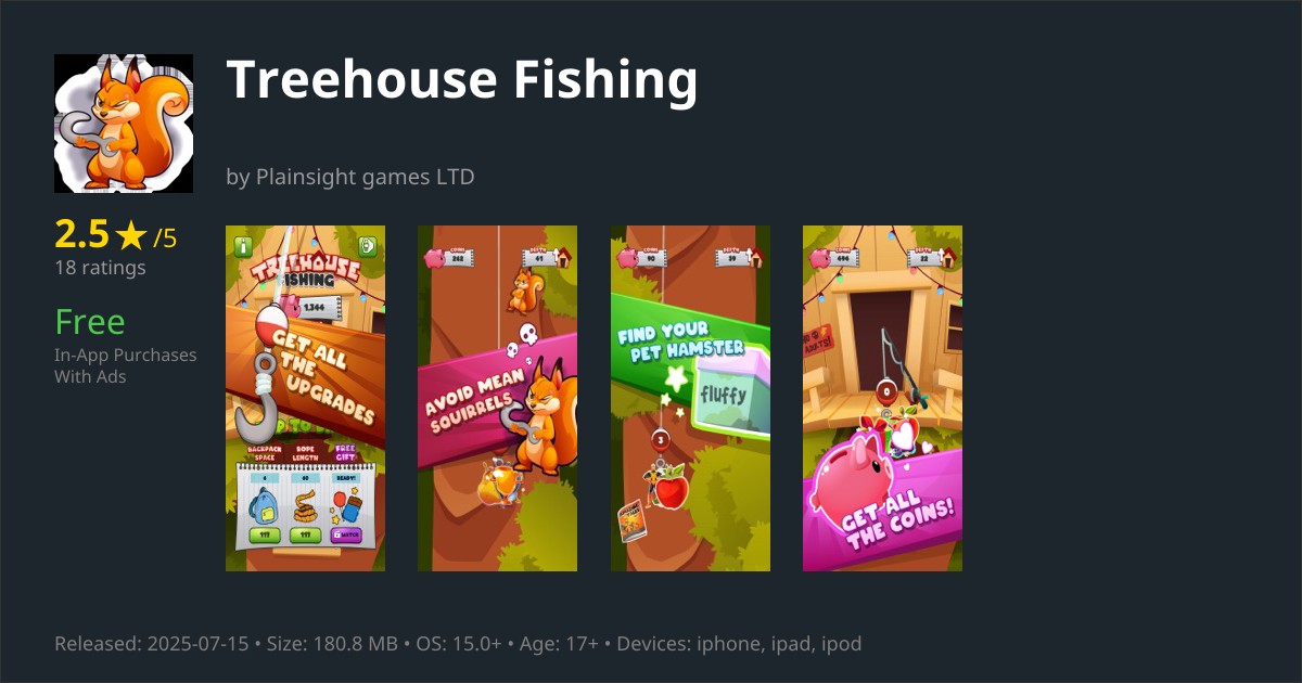 Treehouse Fishing Game Reviews – Features, Pricing & User Ratings