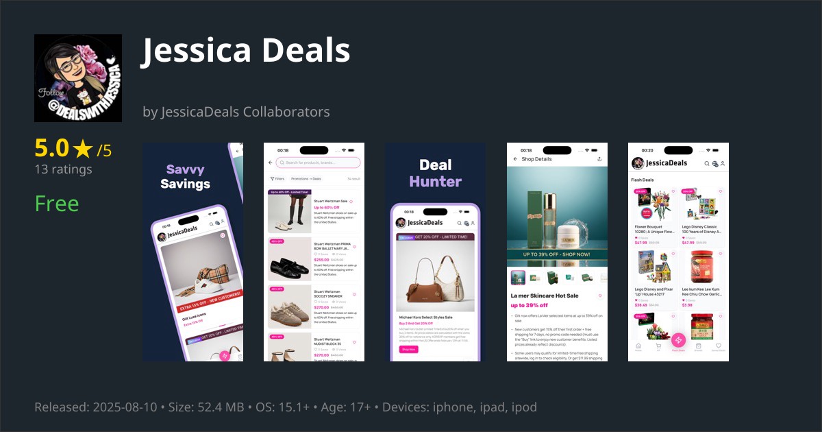 Jessica Deals app