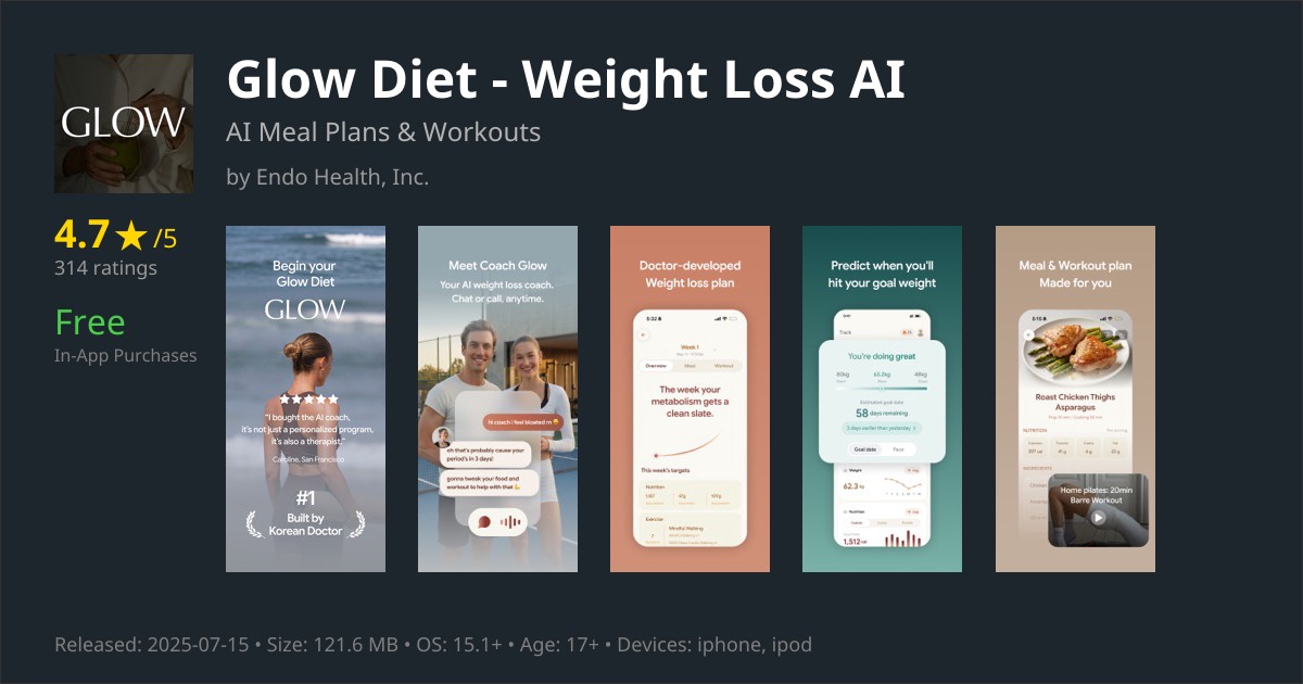 Glow Diet - AI Weight Loss Meal Plans & Workouts