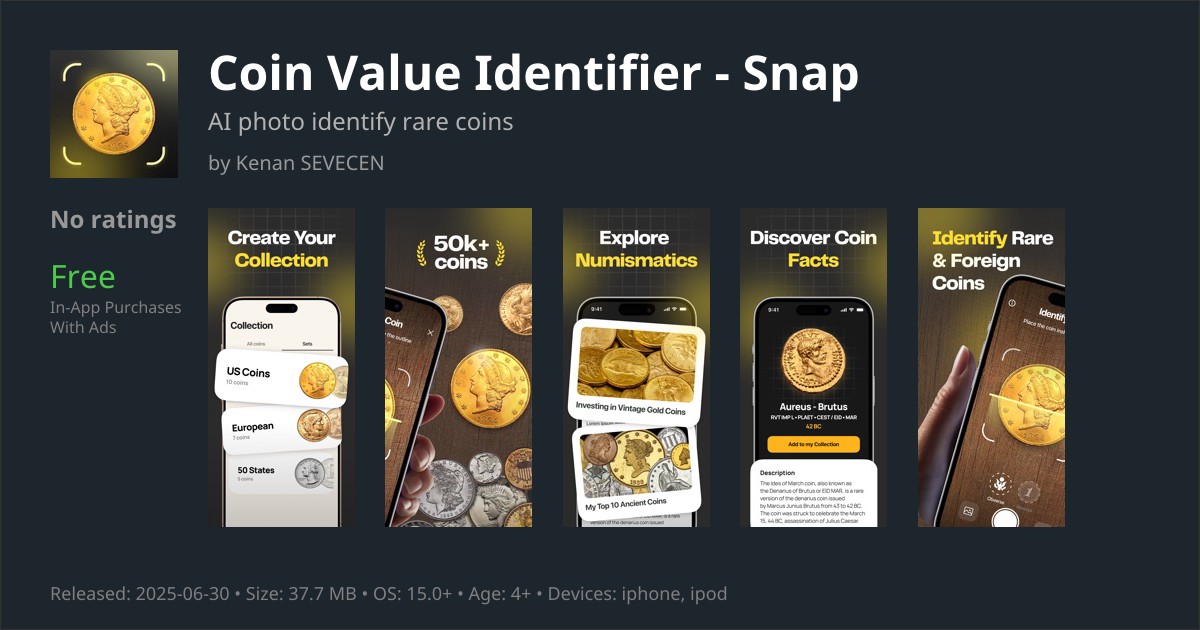 Coin Value Identifier App Reviews – Features, Pricing & User Ratings