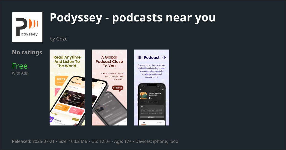 Podyssey App Reviews – Features, Alternatives & User Ratings