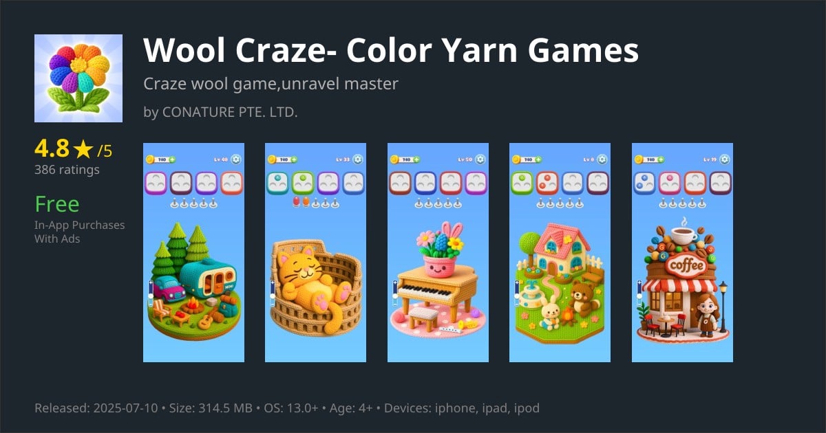 Wool Craze game for iPhone — Download