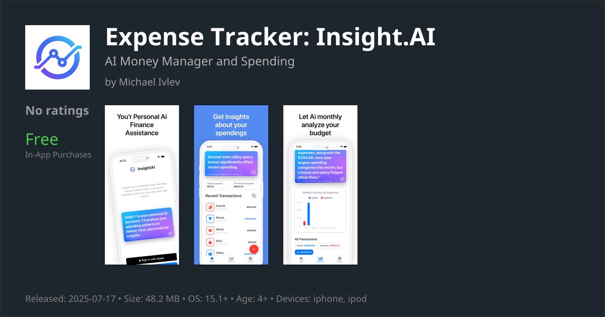 Expense Tracker App for iPhone - Download