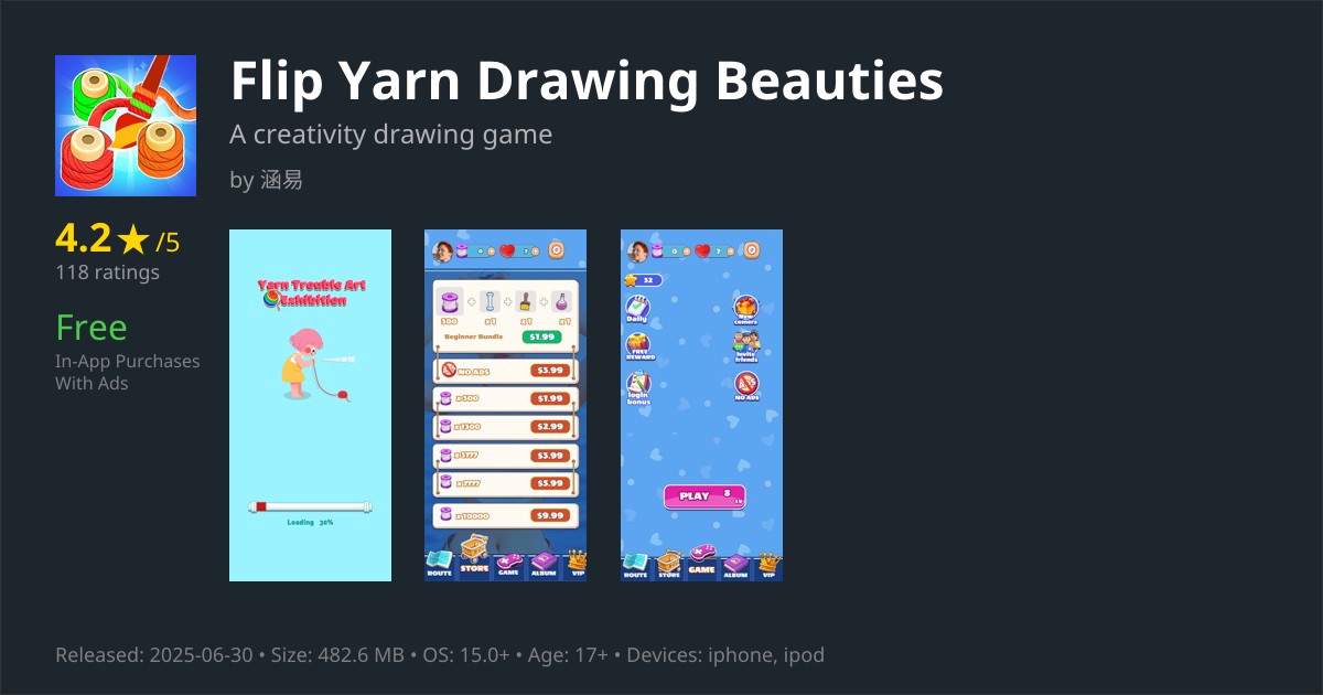 Flip Yarn Drawing Beauties Game Reviews – Features, Pricing & User Ratings