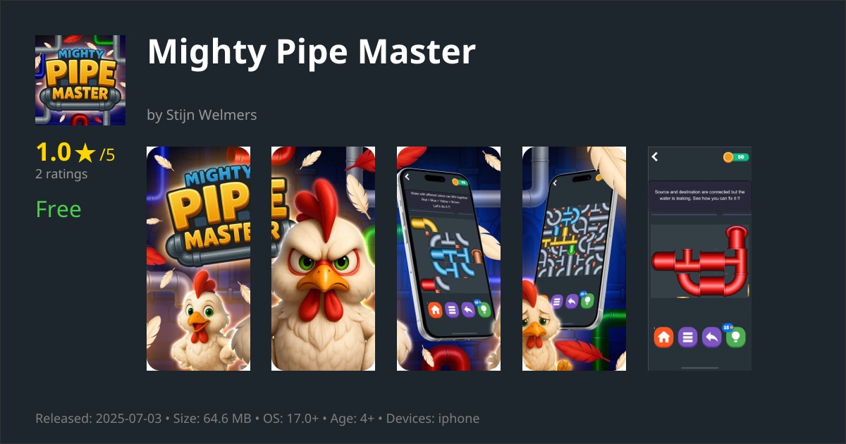 Mighty Pipe Master Game Reviews – Features, Alternatives & User Ratings