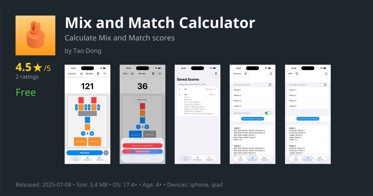 Mix and Match Calculator App Reviews – Features, Alternatives & User ...