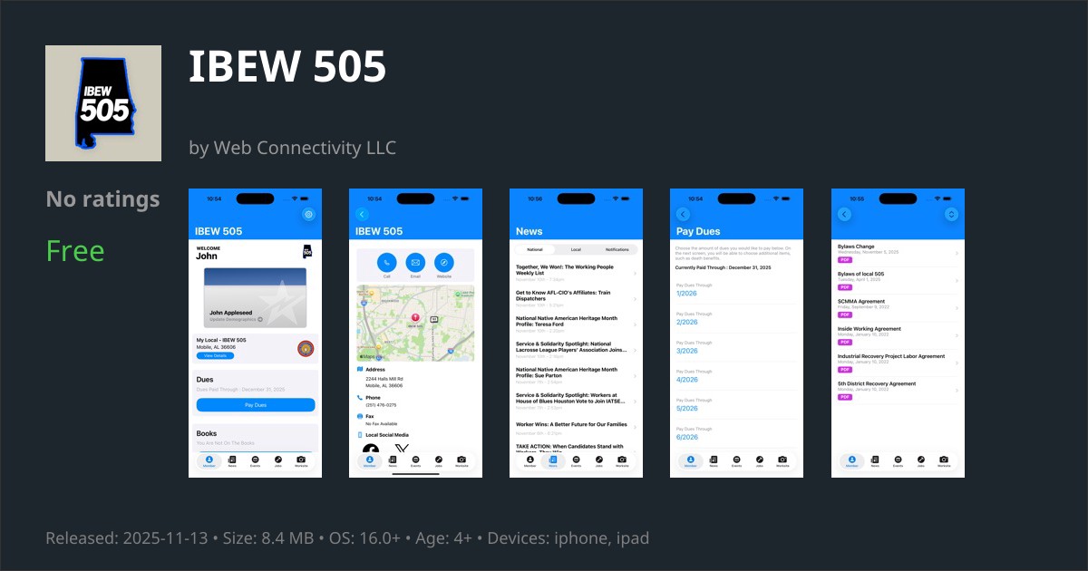 IBEW 505 App Reviews – Features, Alternatives & User Ratings