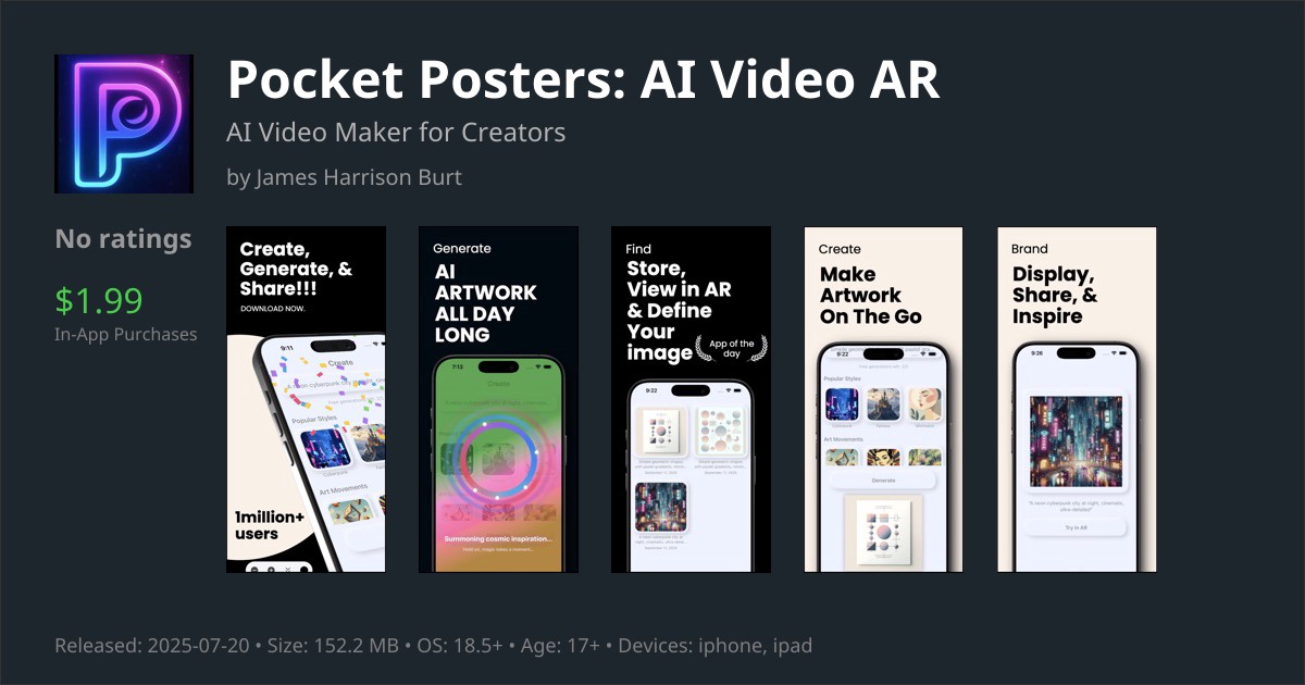 Pocket Posters App for iPhone - Download