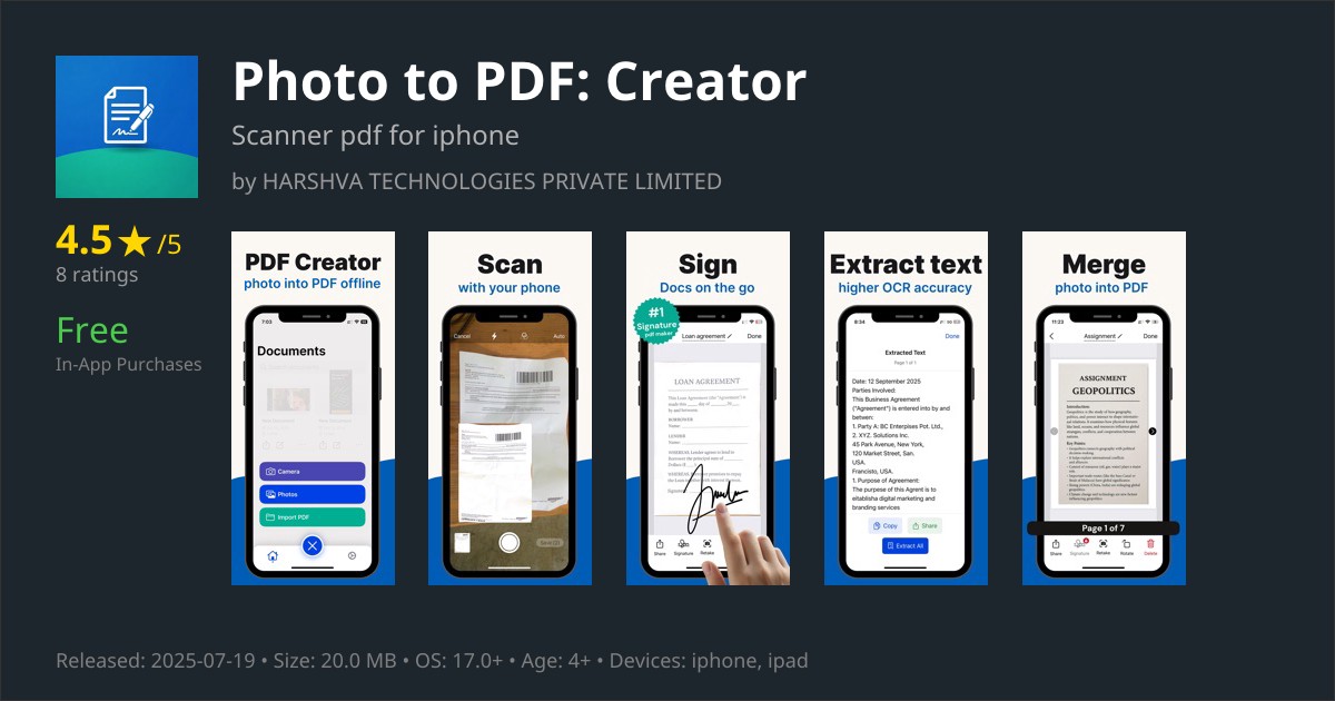 Photo to PDF App for iPhone - Download