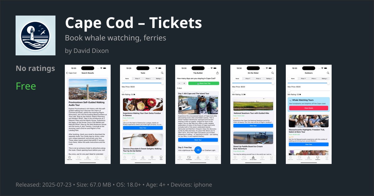 Cape Cod App for iPhone - Download
