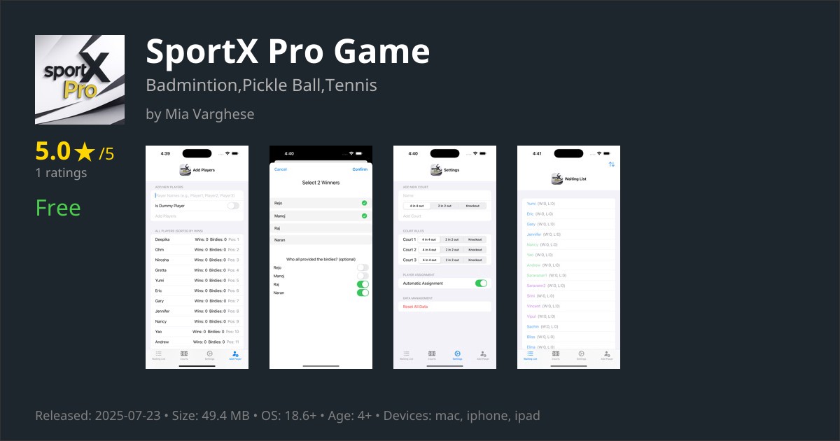 SportX Pro Game app for iPhone — Download