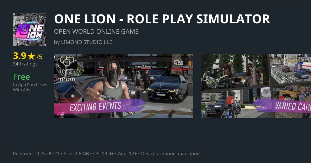 ONE LION - Role Play Simulator & Open World Game