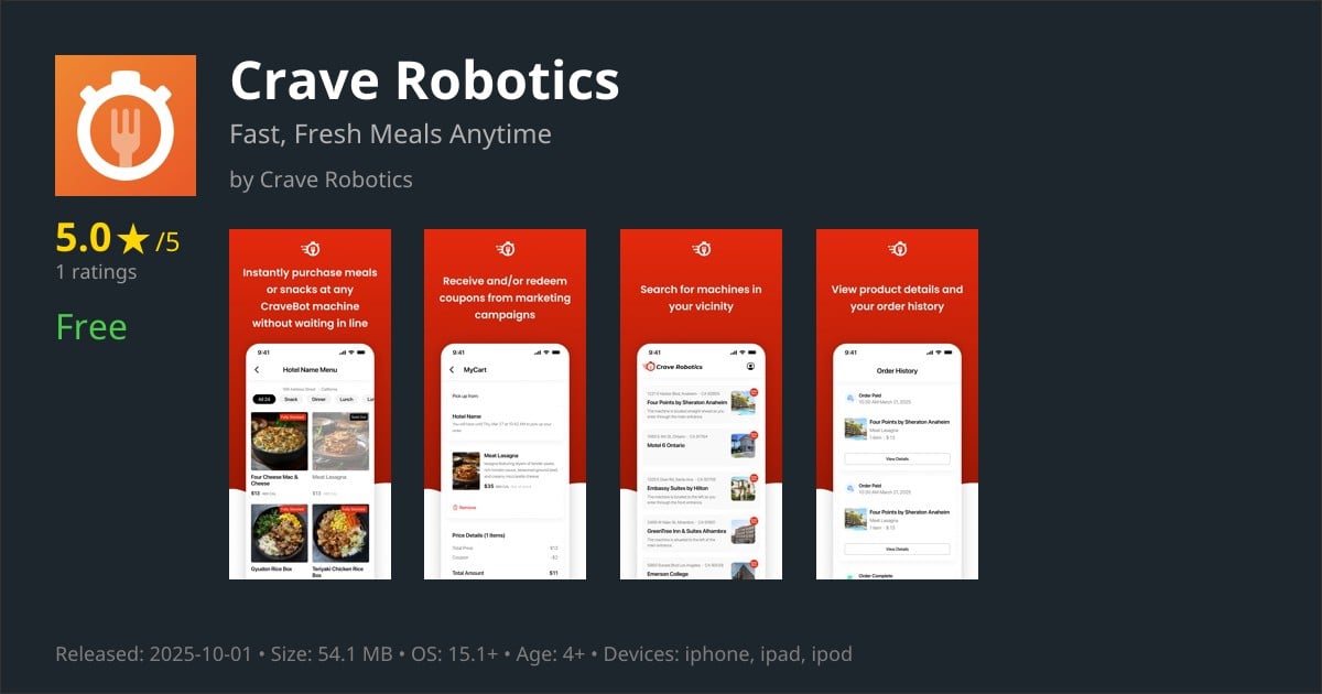 Crave Robotics App Reviews – Features, Alternatives & User Ratings