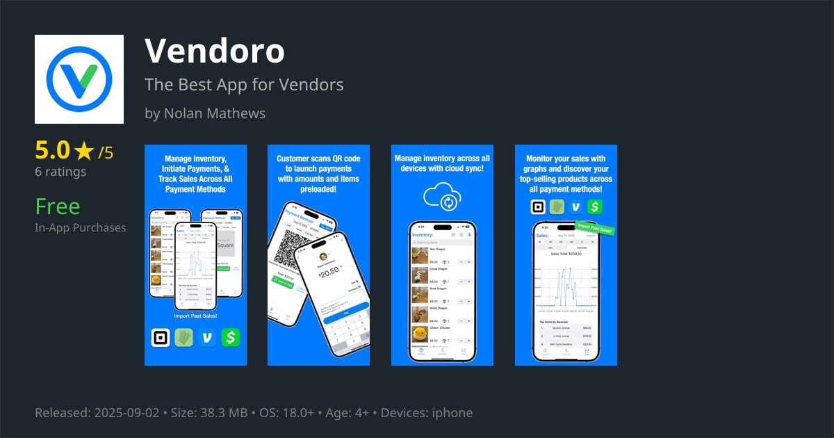 Vendoro app for iPhone — Download