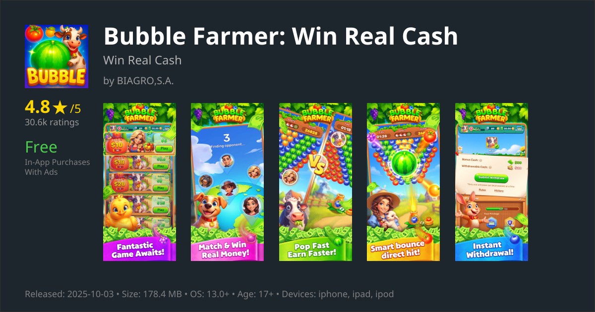 Bubble Farmer game for iPhone — Download