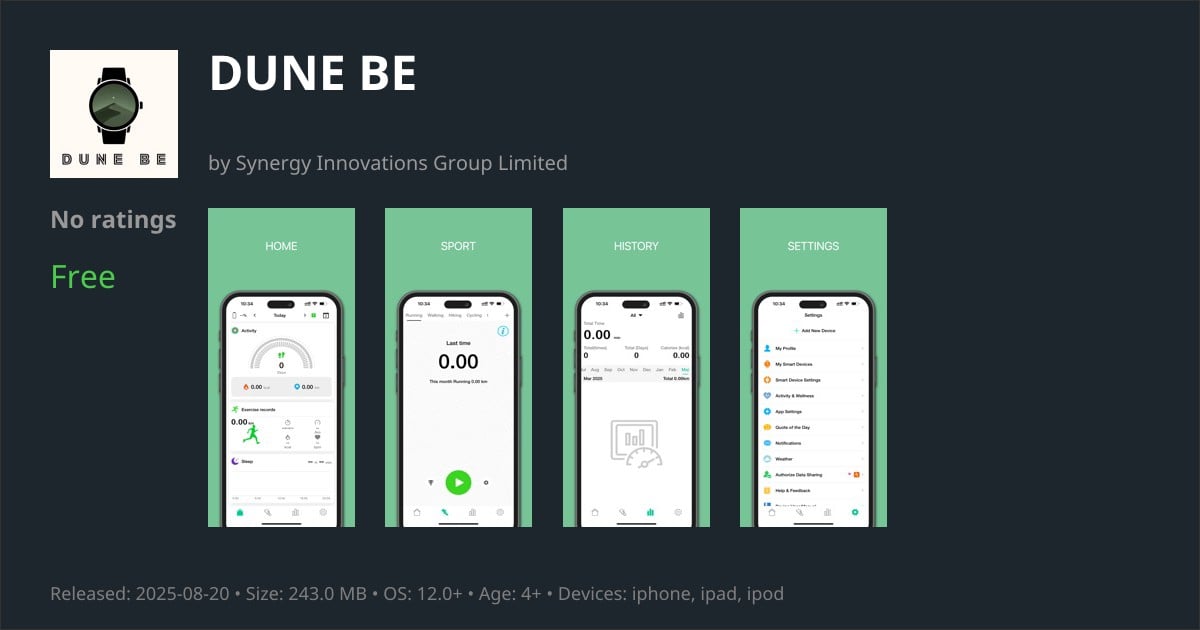DUNE BE app for iPhone — Download