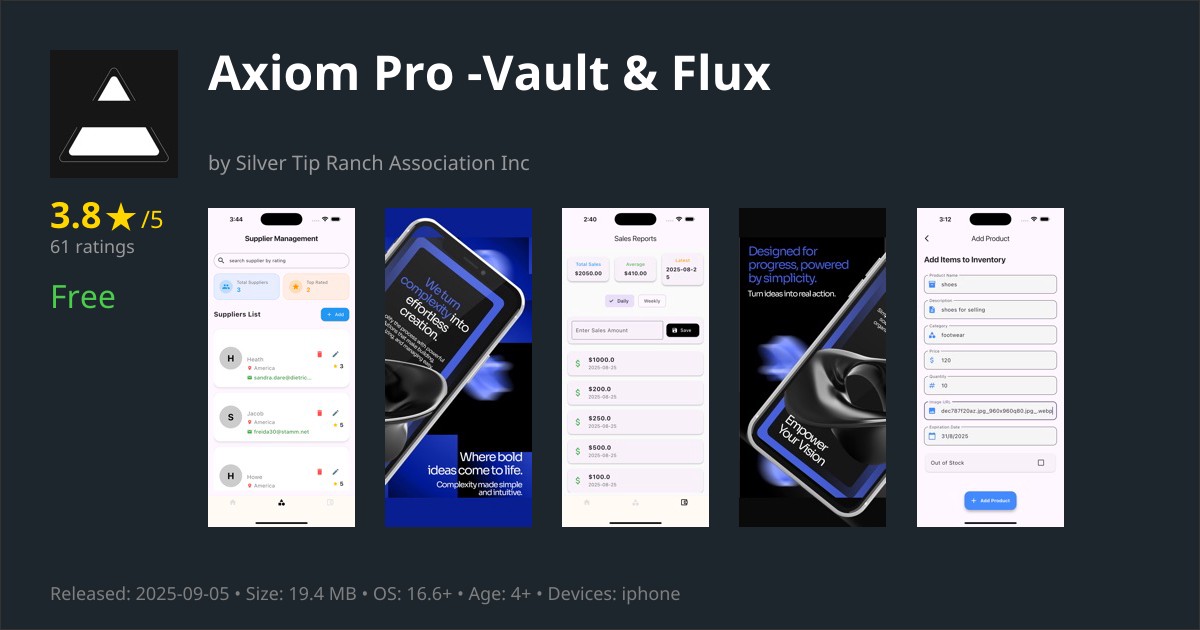 Axiom Pro - Inventory, Stock, Sales Management