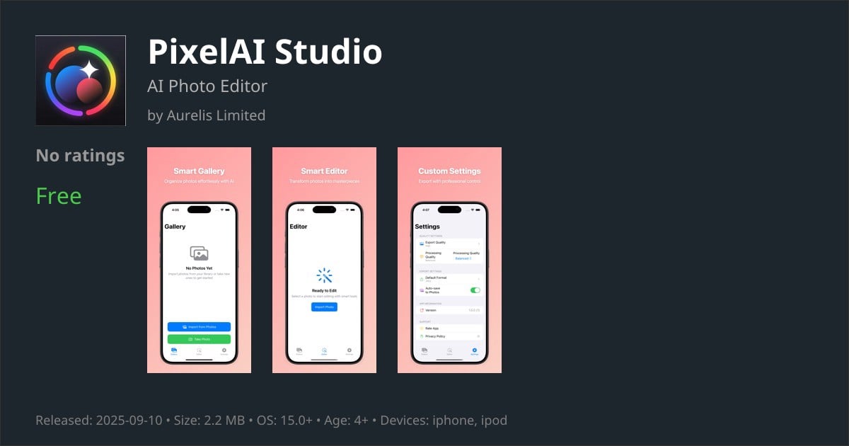 PixelAI Studio App for iPhone - Download