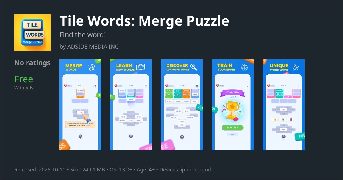 Tile Words game