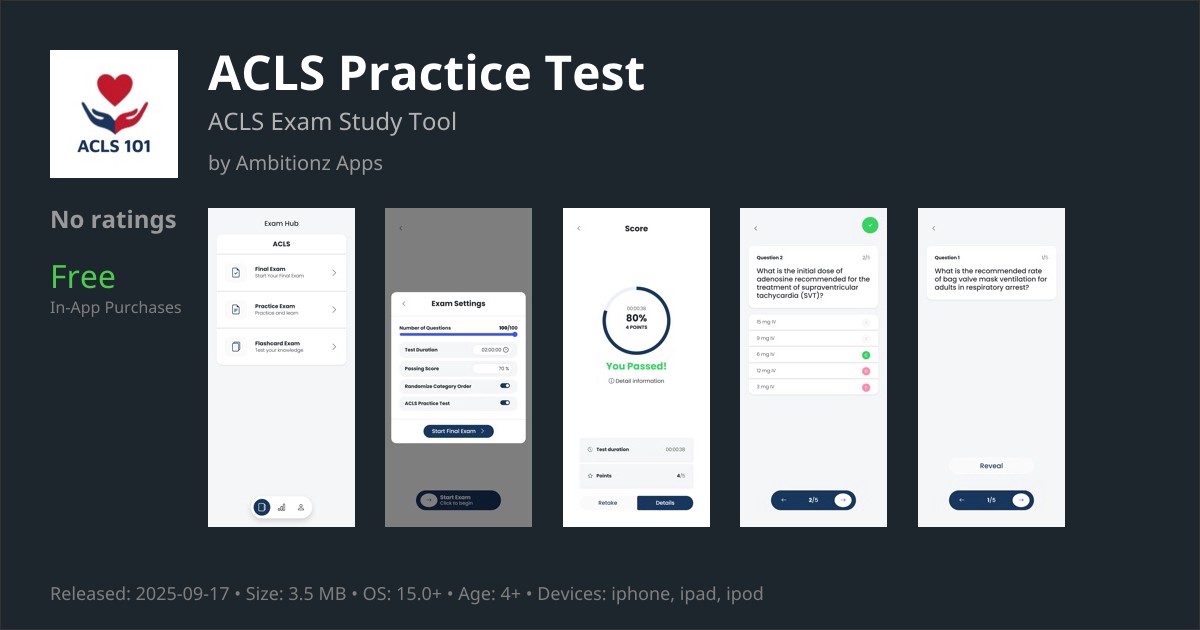 ACLS Practice Test App Reviews – Features, Pricing & User Ratings