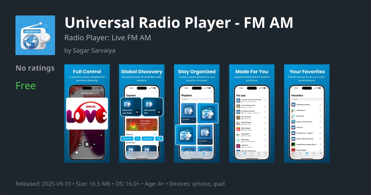 Universal Radio Player App Reviews – Features, Alternatives & User Ratings
