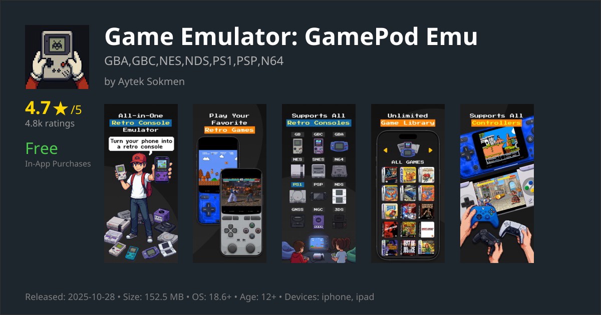 GamePod Emu - Retro Game Emulator & Launcher