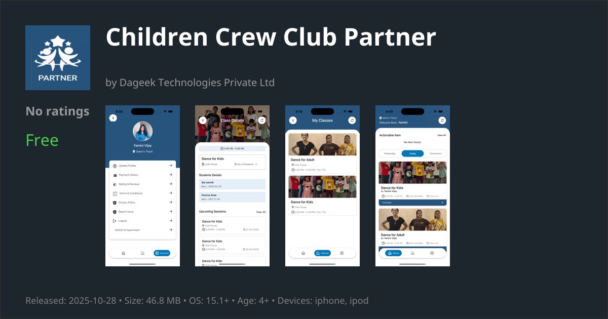 Children Crew Club Partner App Reviews – Features, Alternatives & User ...