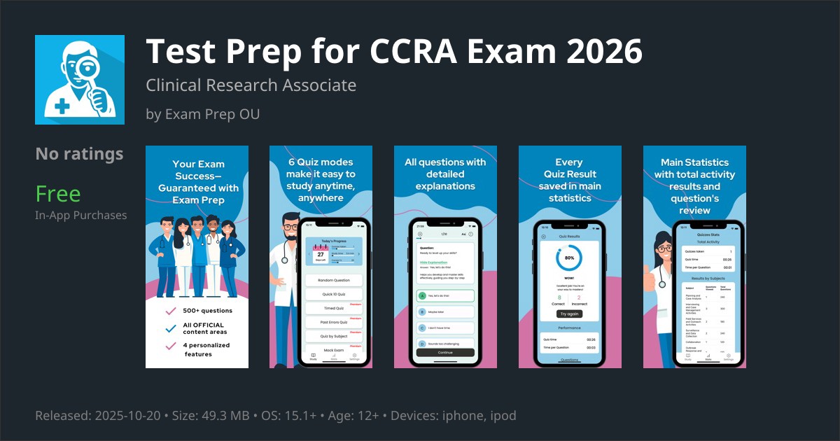 Test Prep for CCRA Exam 2026 App Reviews – Features, Pricing & User Ratings
