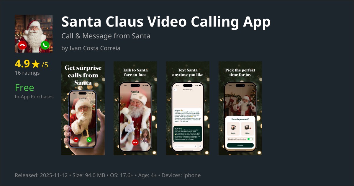 Santa Claus Video Calling App - Santa Calls & Chats