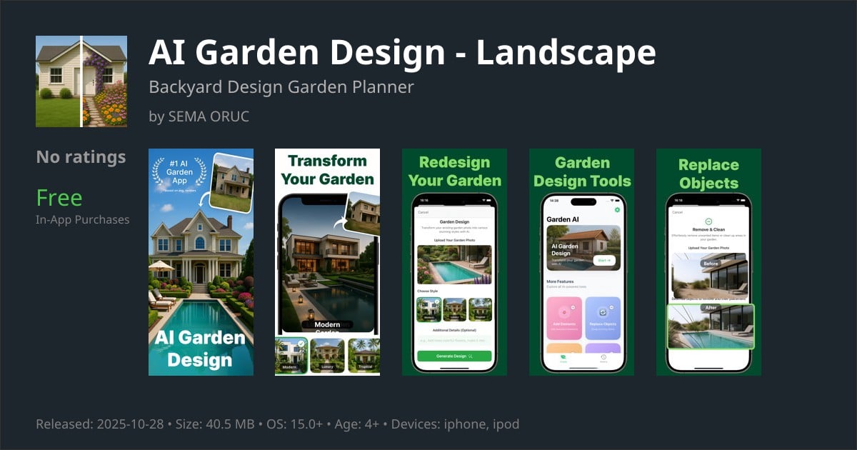AI Garden Design app