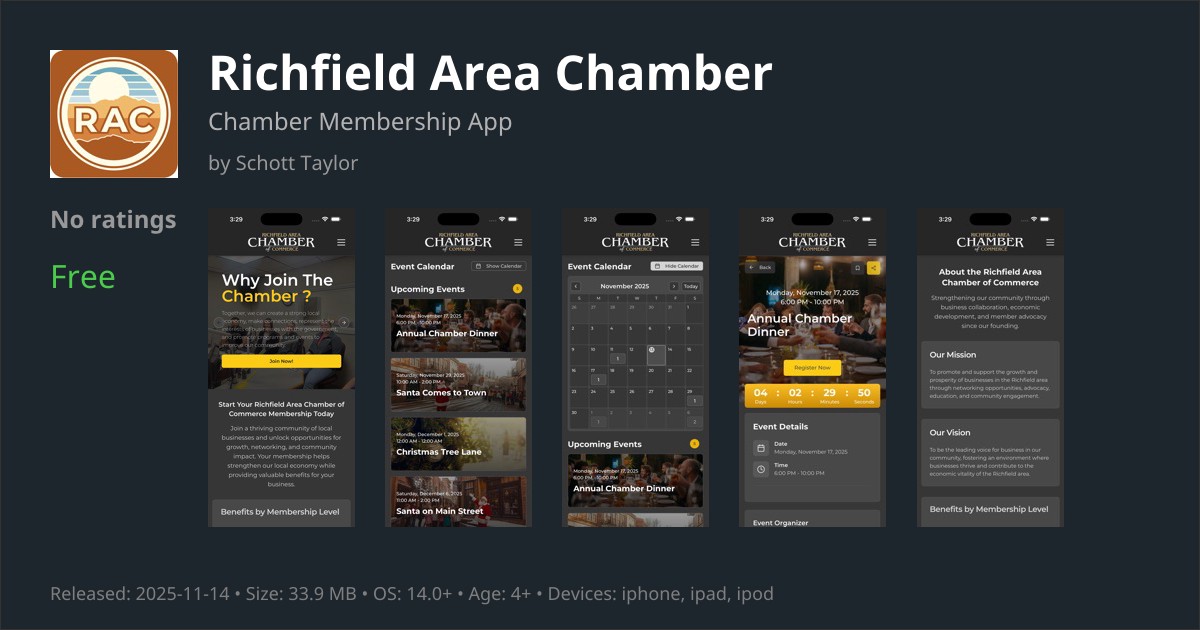 Richfield Area Chamber App for iPhone - Download