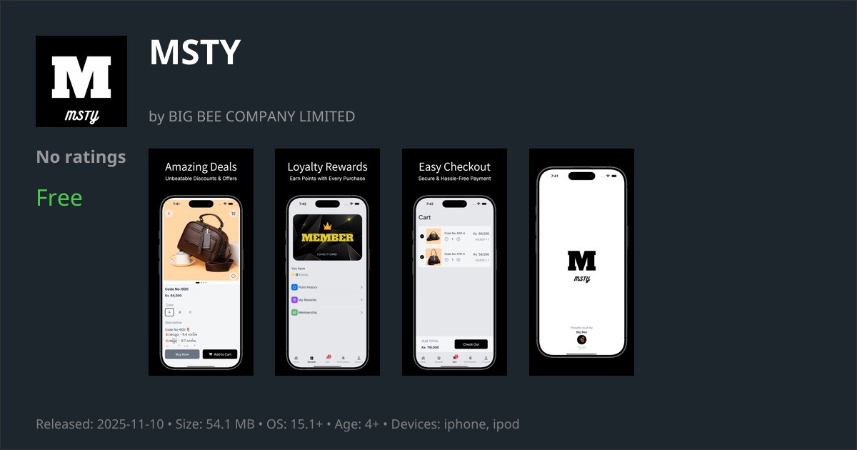 MSTY Bag Shop App Reviews – Features, Alternatives & User Ratings